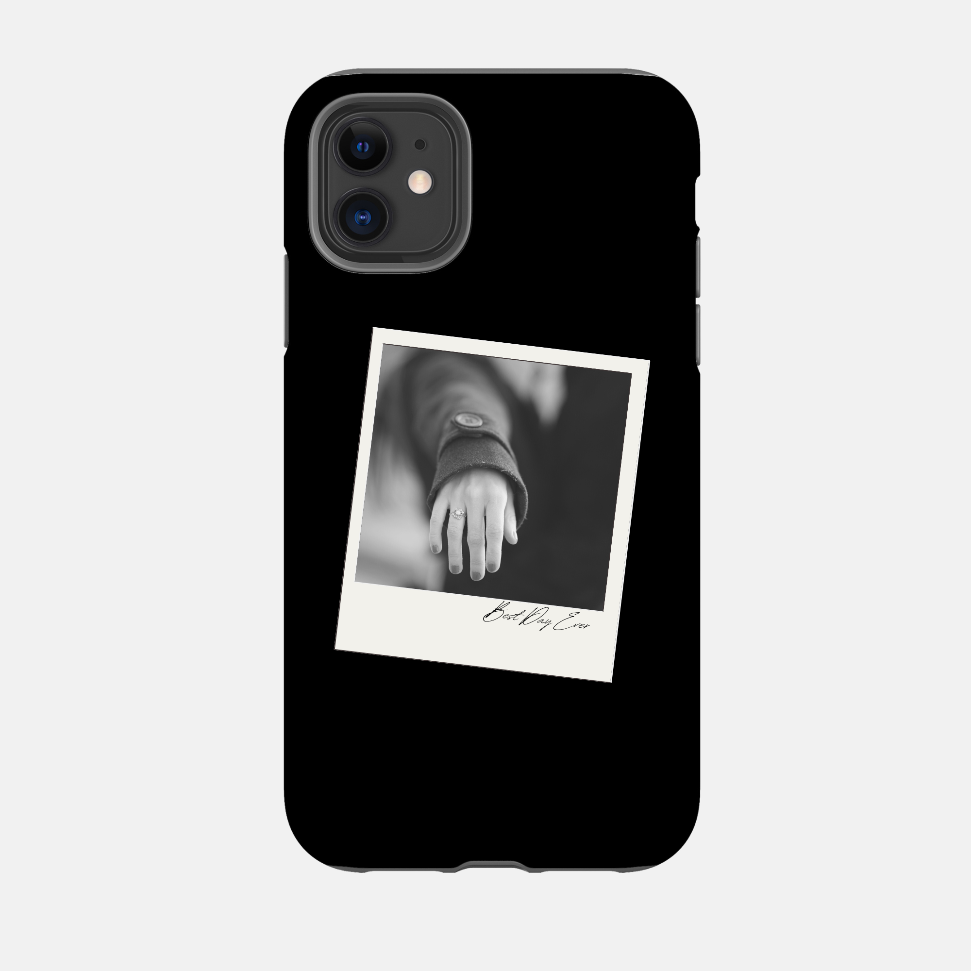 Personalised Phone Case | Engagement Polaroid in Black – Koko Blossom